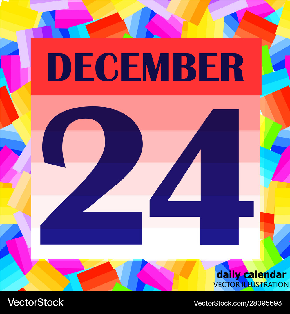 December 24 icon for planning important day Vector Image