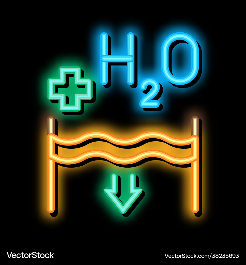 Juice add water neon glow icon Royalty Free Vector Image