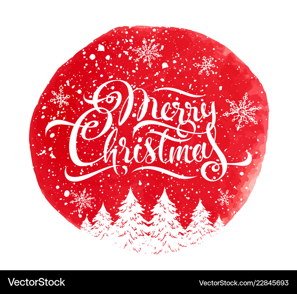 Merry christmas hand drawn card design Royalty Free Vector