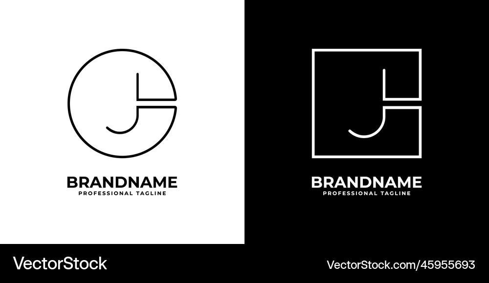 Modern letter j circle logo unique letter j Vector Image