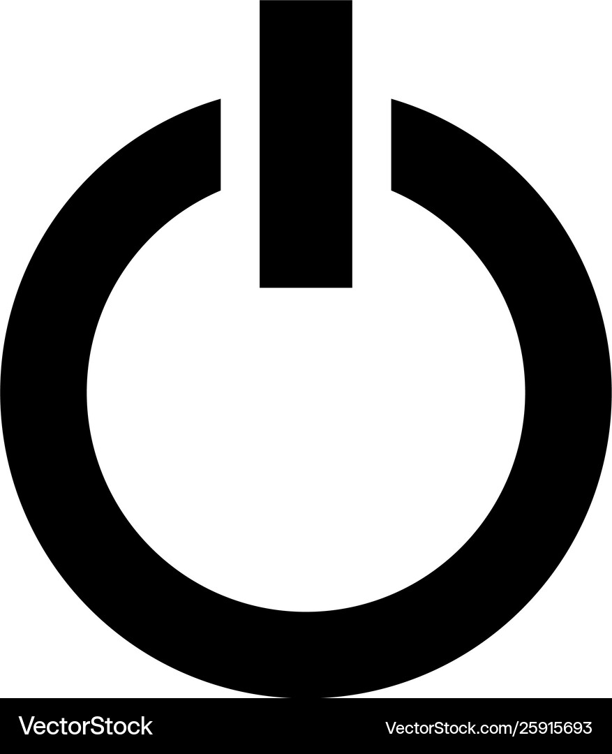 Power icon in flat style for apps ui websites Vector Image