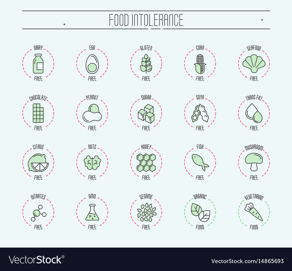 Set ingredient warning label icons Royalty Free Vector Image Set ingredient warning label icons Royalty Free Vector Image