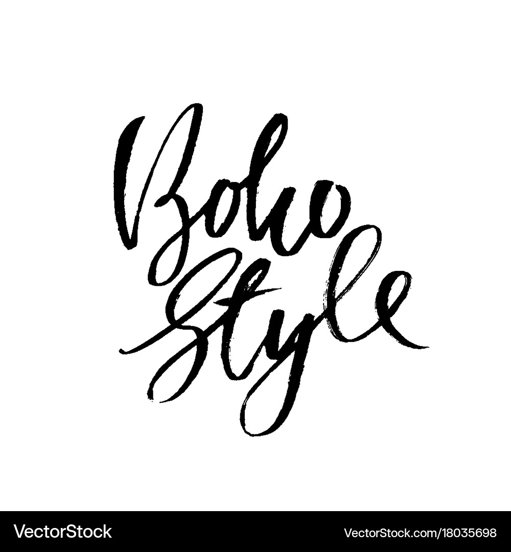 Boho style inspirational quote dry brush Vector Image