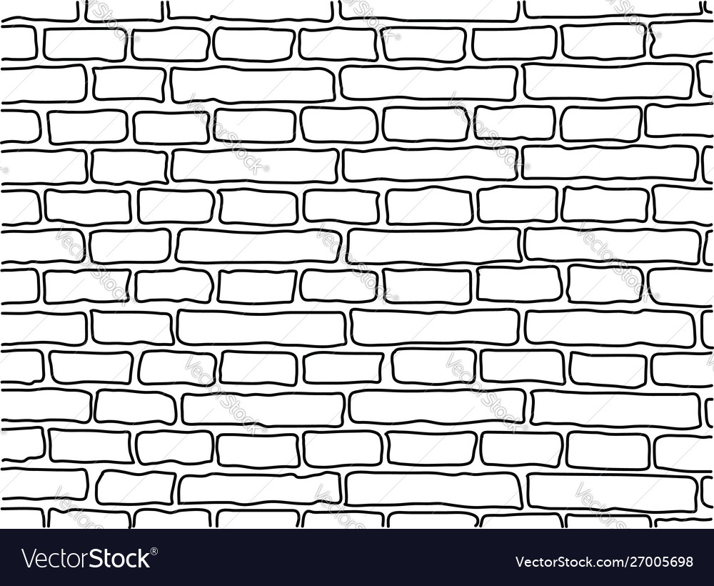 Brick Line Art Pattern Royalty Free Vector Image
