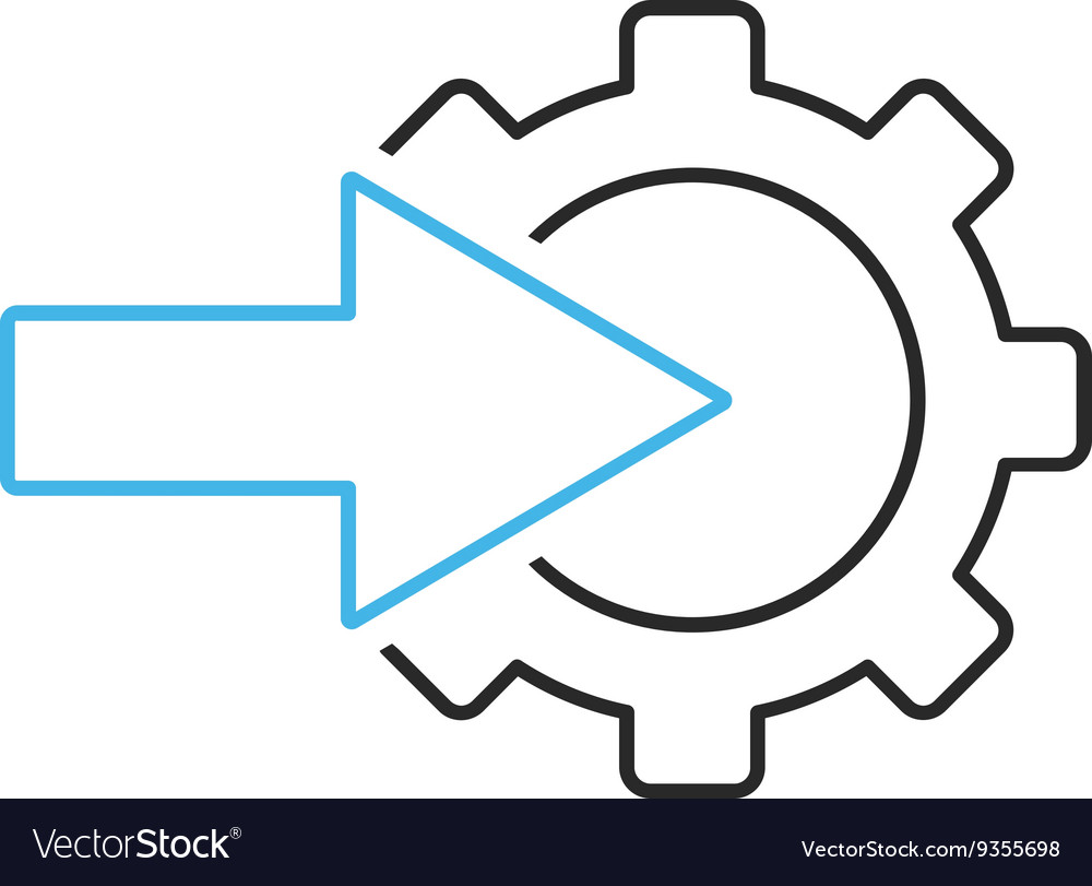 Cog Integration Outline Icon Royalty Free Vector Image Cog Integration Outline Icon Royalty Free Vector Image