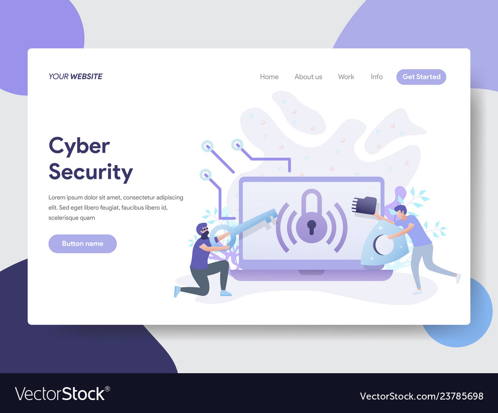 Cyber security concept Royalty Free Vector Image
