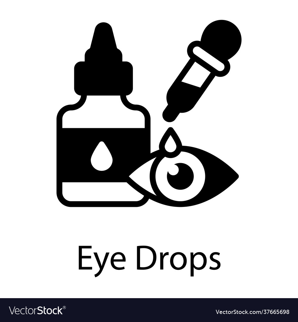 Eye drops Royalty Free Vector Image - VectorStock