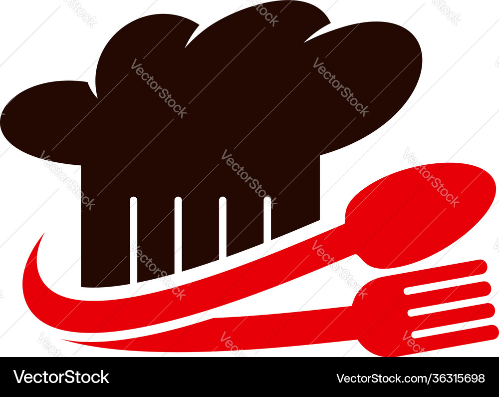 Fast chef logo designs template food Royalty Free Vector