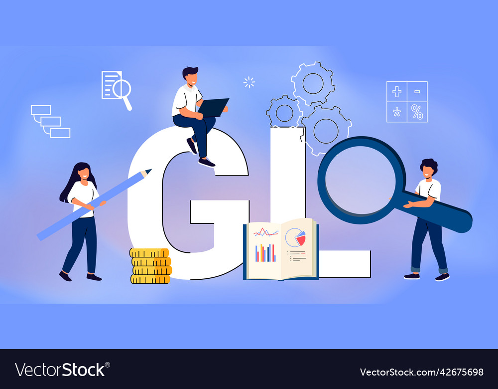 Gl general ledger accounting Royalty Free Vector Image Gl general ledger accounting Royalty Free Vector Image