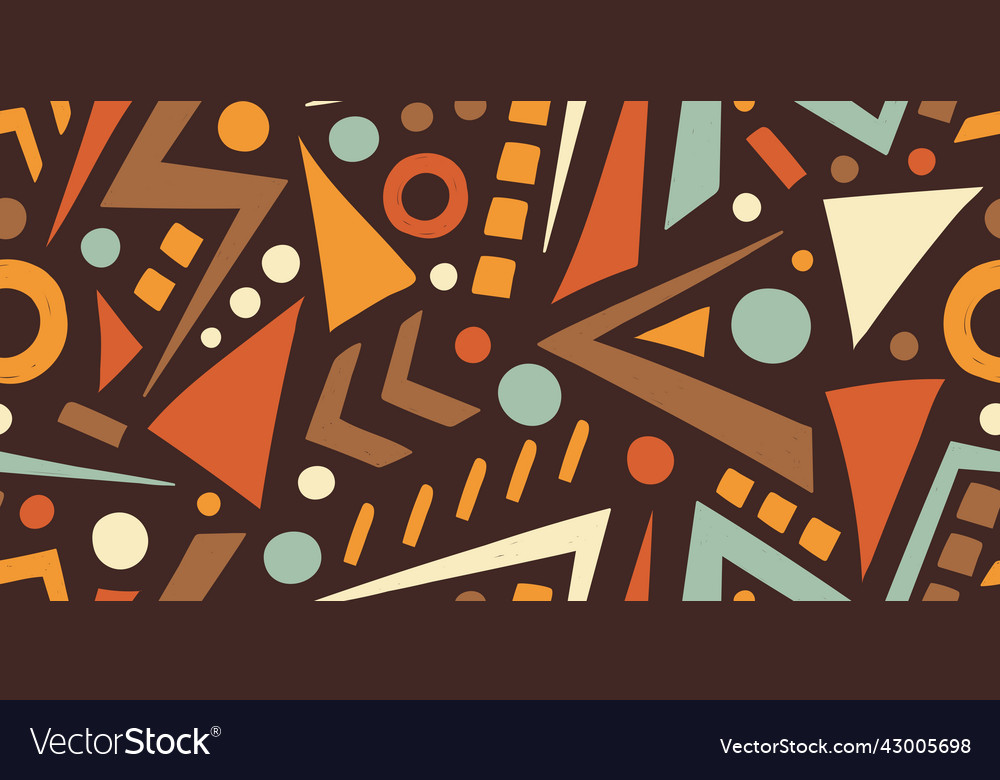 Horizontal seamless brown abstract pattern Vector Image