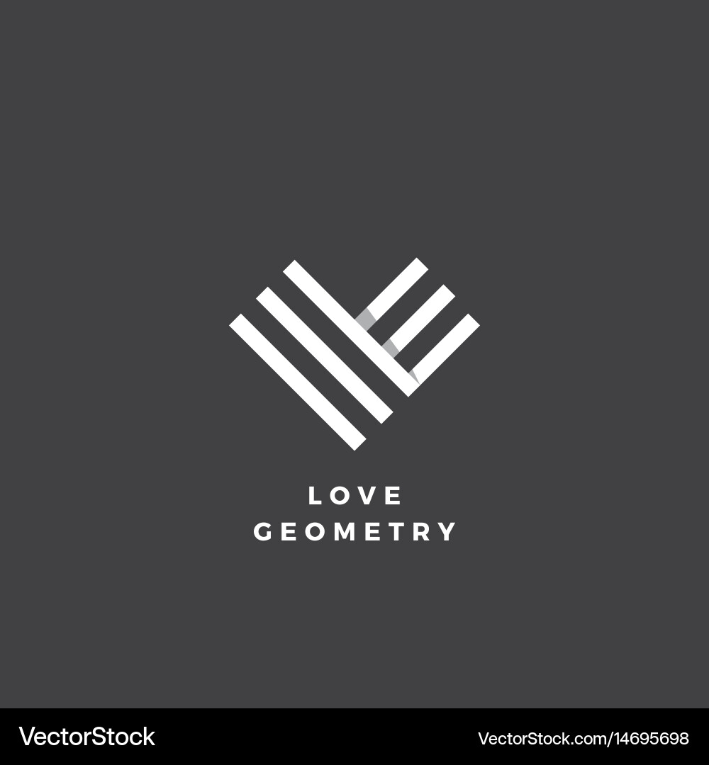 Love geometry abstract minimal sign symbol Vector Image
