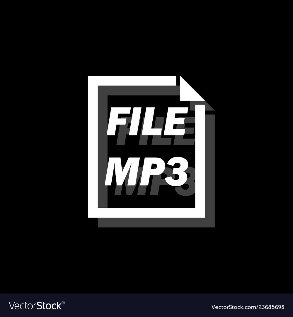 Mp3 file icon flat Royalty Free Vector Image - VectorStock