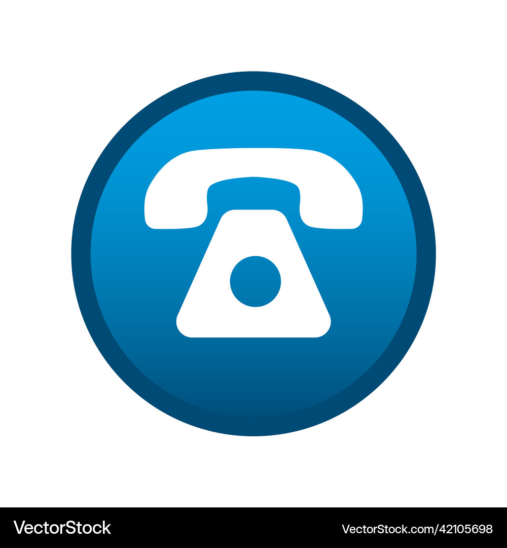 Round media phone icon on white background Vector Image
