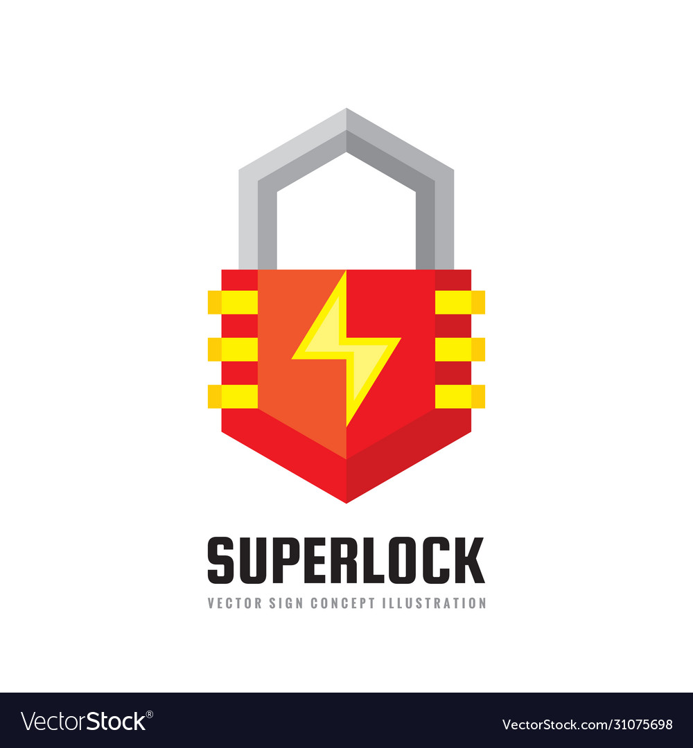 Security lock - logo template concept Royalty Free Vector
