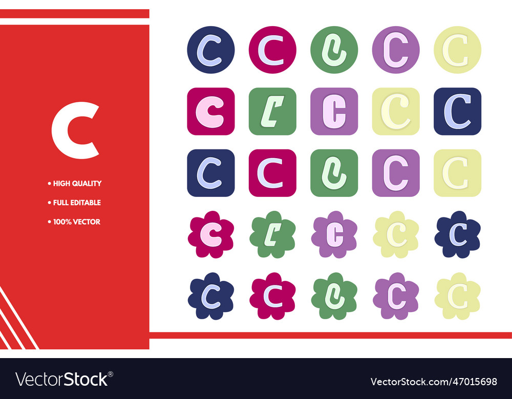 Text c Royalty Free Vector Image - VectorStock