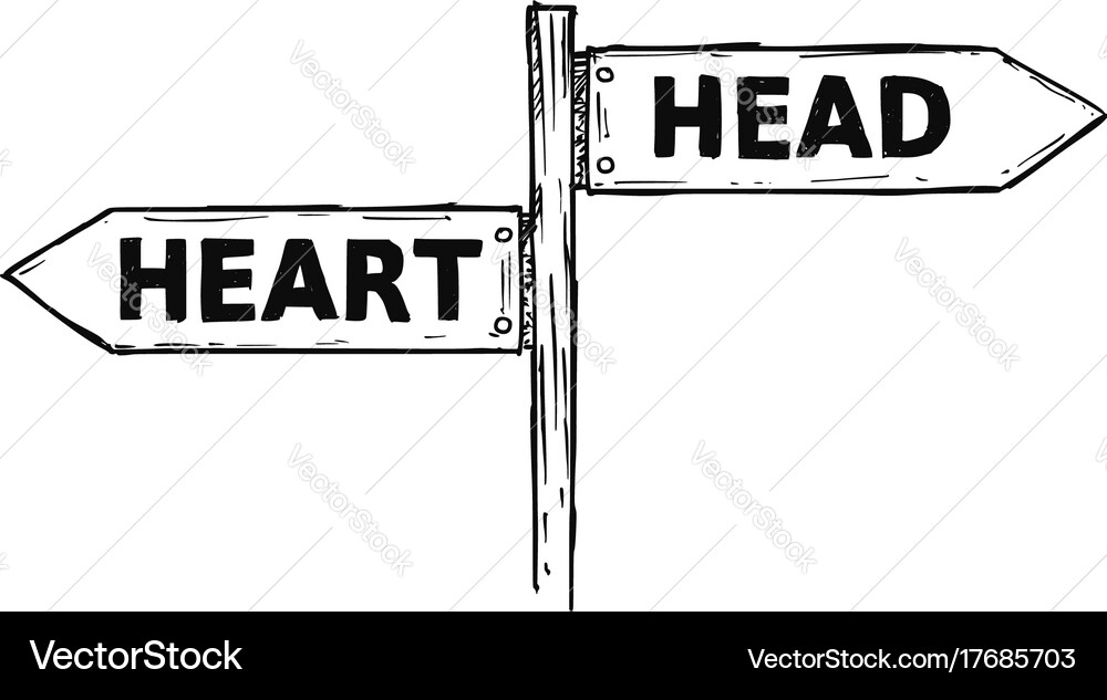 Cartoon direction sign with two decision arrows Vector Image