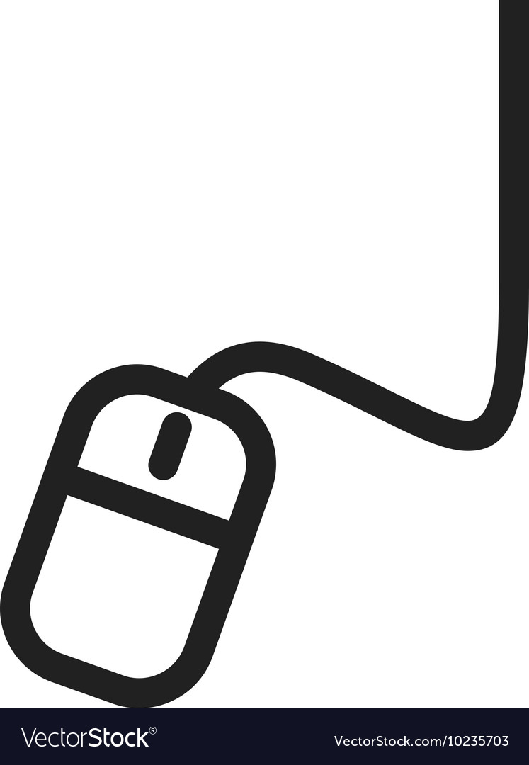 Connected mouse Royalty Free Vector Image - VectorStock