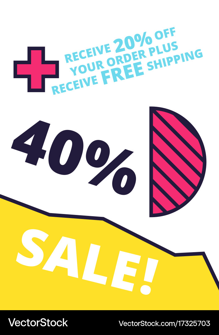 Flat design sale website banner template Vector Image