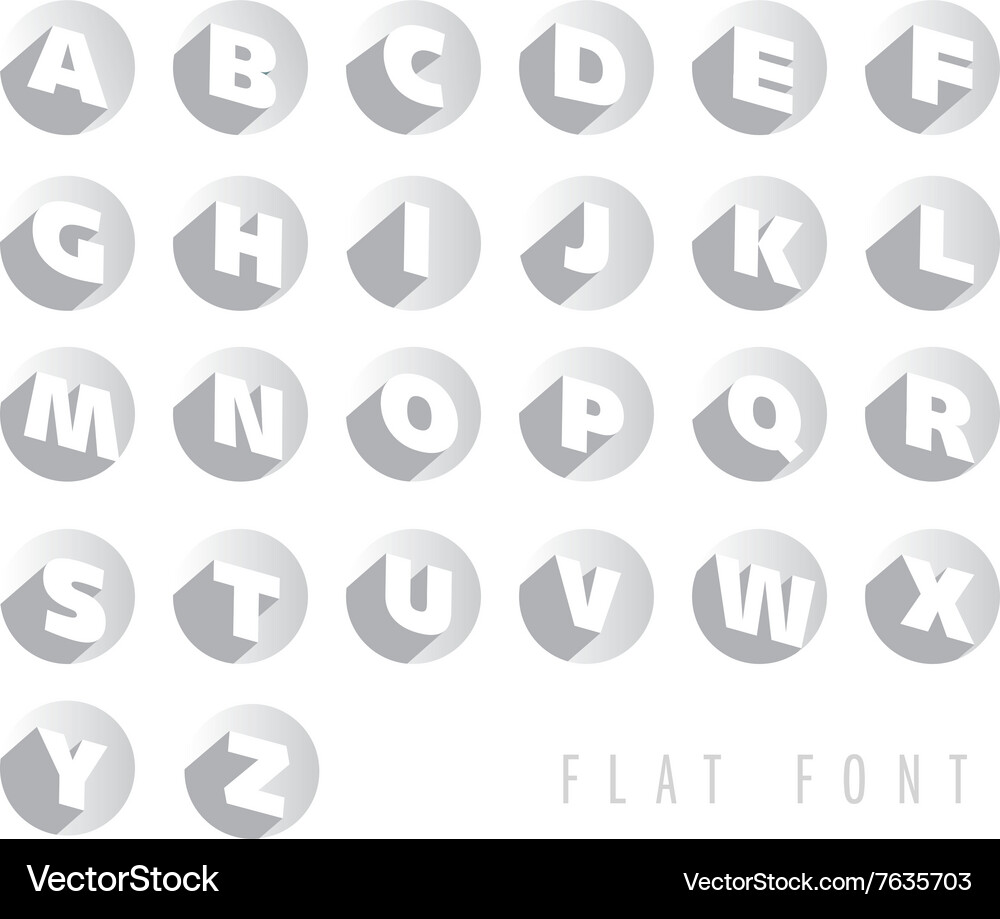 Flat letters of the alphabet Royalty Free Vector Image