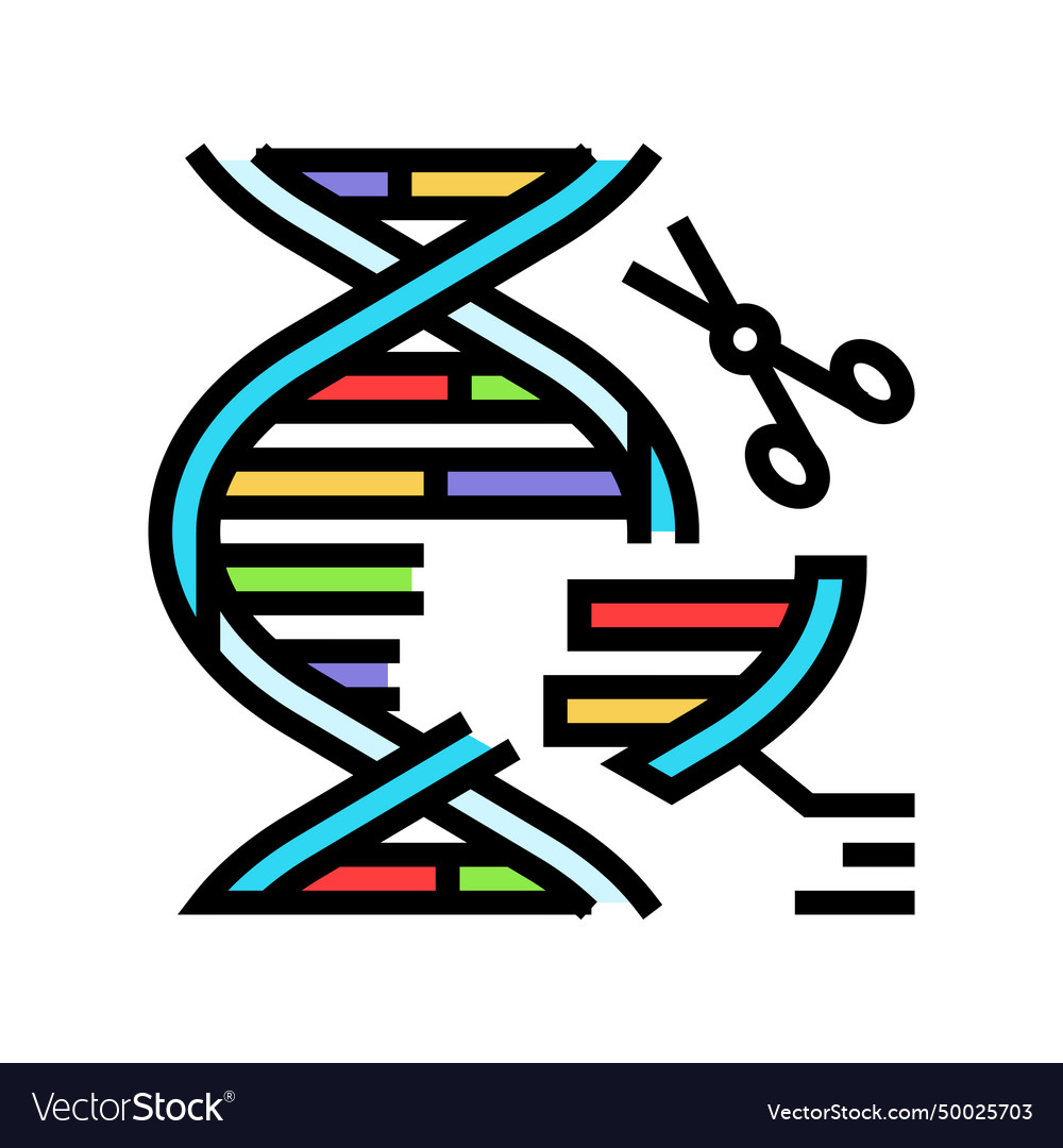 Genome Editing Cryptogenetics Color Icon Vector Image