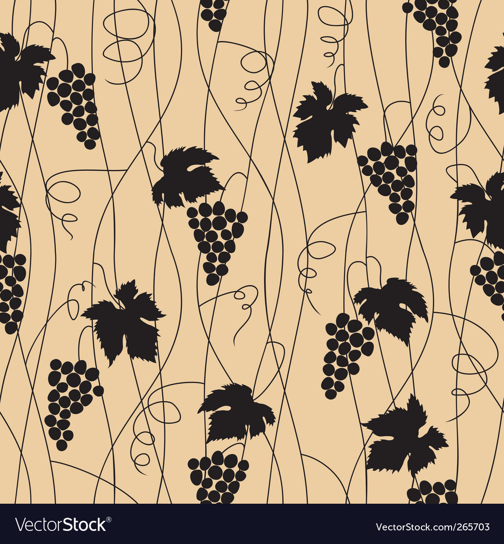 Grape seamless pattern Royalty Free Vector Image