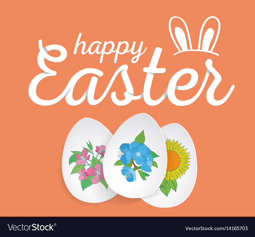 Happy easter Royalty Free Vector Image - VectorStock