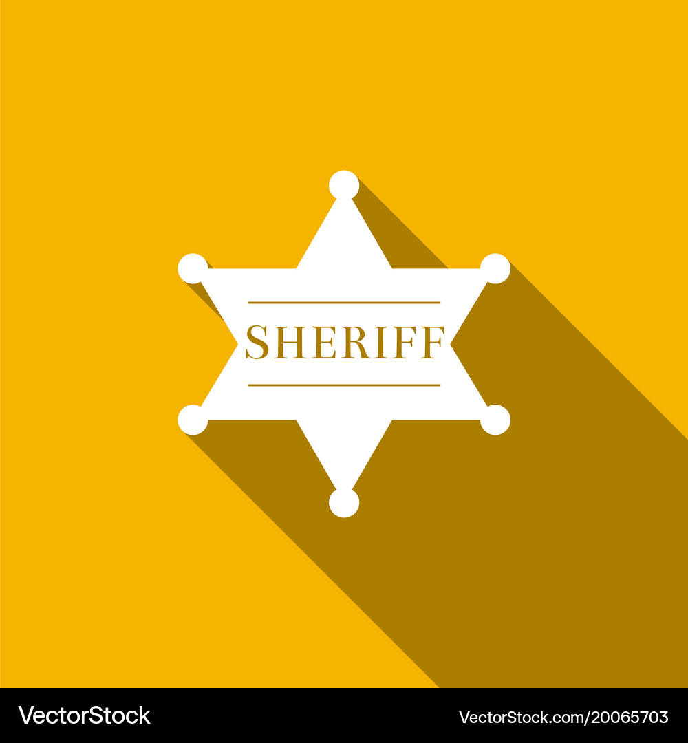 Hexagonal sheriff star icon sheriff badge symbol Vector Image