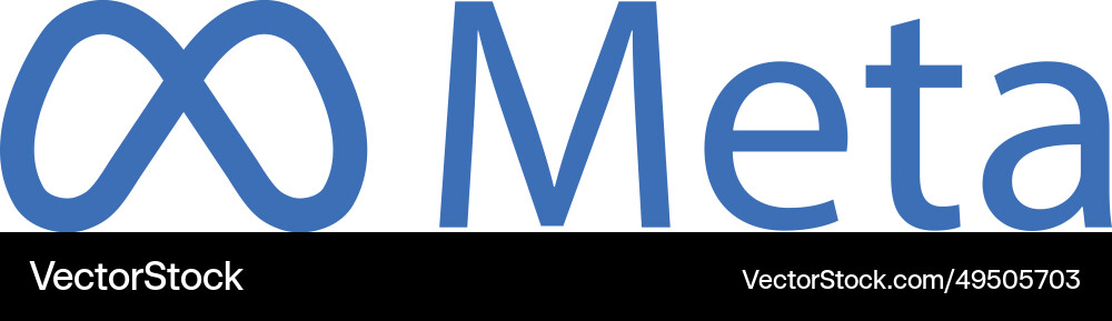 Meta by facebook whatsapp instagram in logo Vector Image