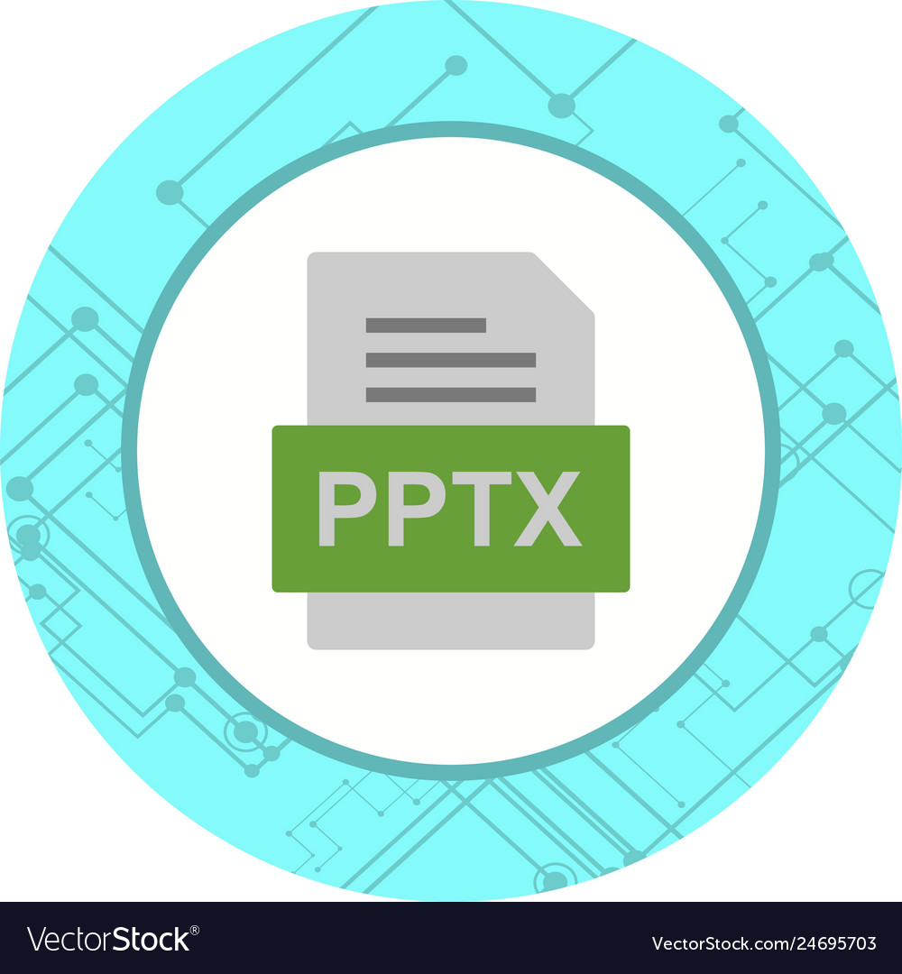Pptx file document icon Royalty Free Vector Image