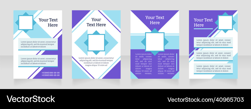 Promote company goals blank brochure layout – Royalty-Free Vector ...