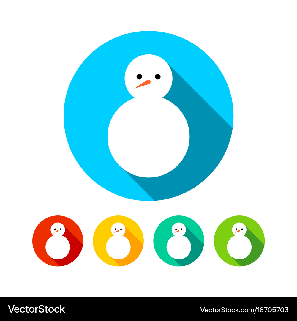 Simple snowman icons Royalty Free Vector Image