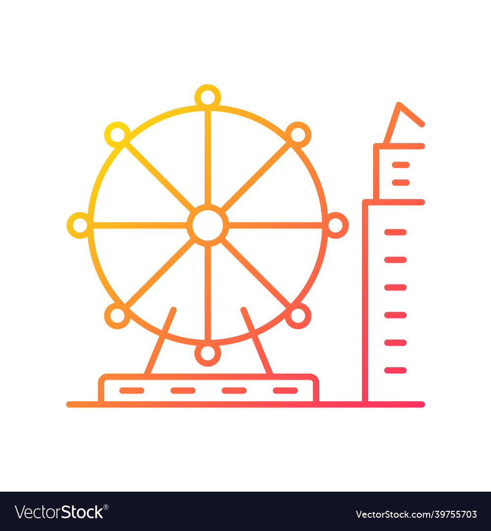 Singapore flyer gradient linear icon Royalty Free Vector Singapore flyer gradient linear icon Royalty Free Vector