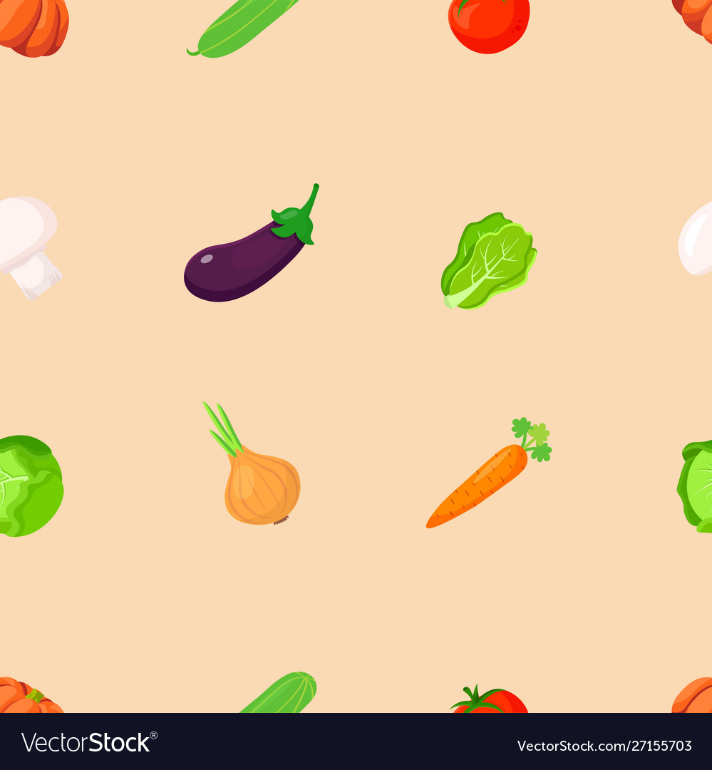 Vegetables flat set Royalty Free Vector Image - VectorStock