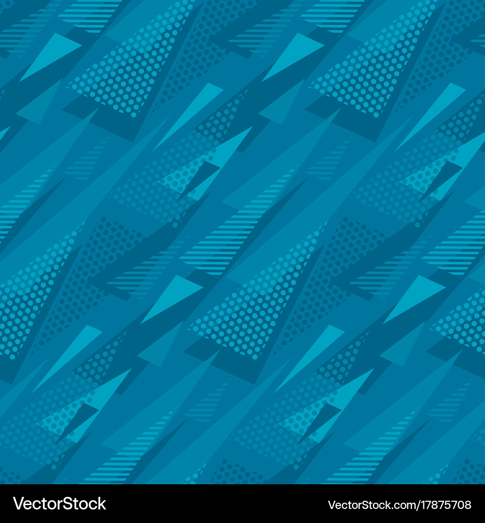 Abstract triangle motif marine blue color Vector Image