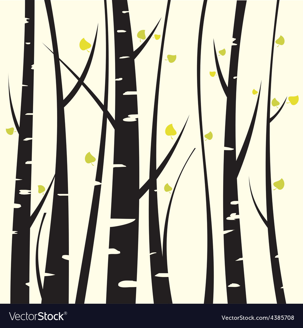 Birch three Royalty Free Vector Image - VectorStock