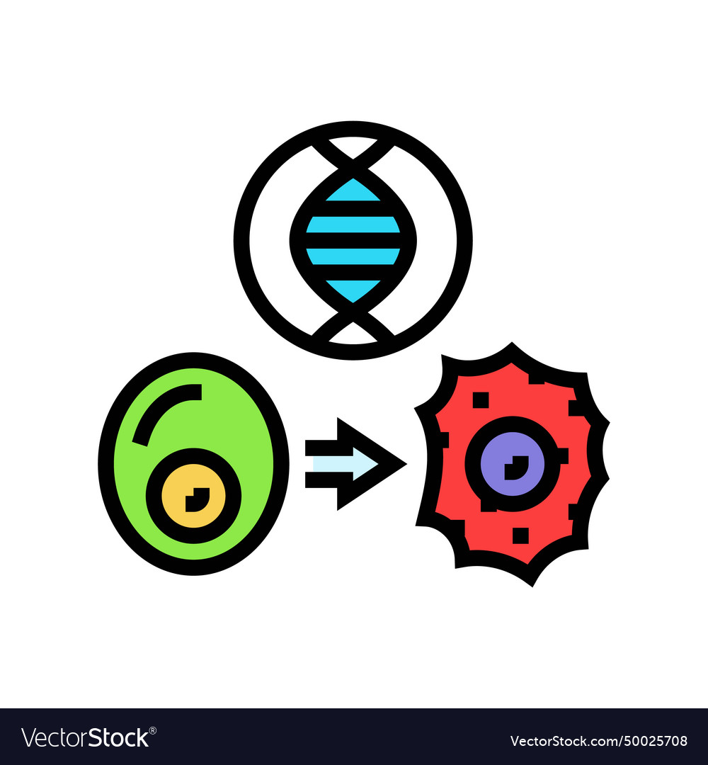 Cellular reprogramming cryptogenetics color icon Vector Image