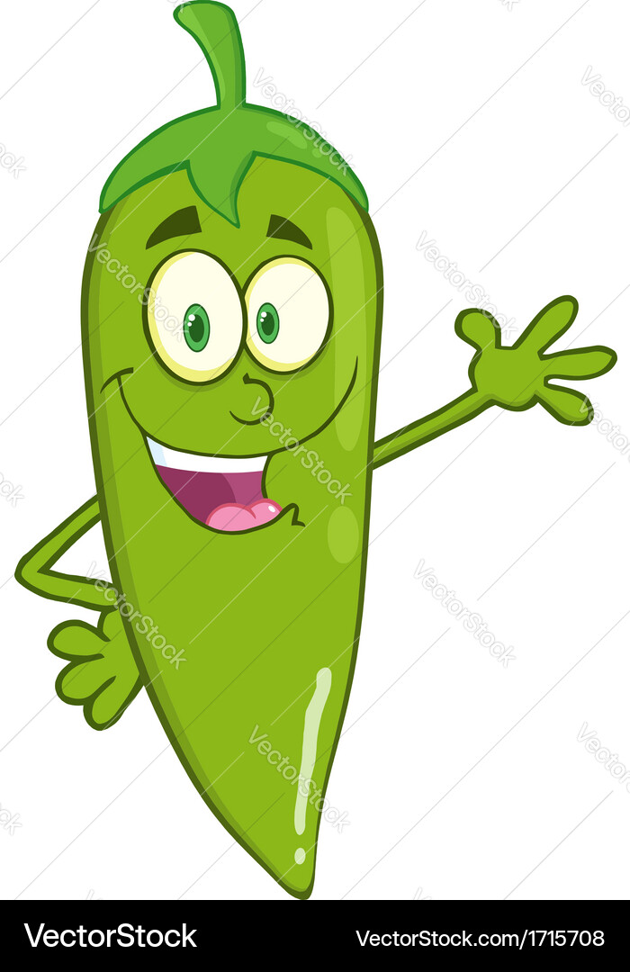 Chilli peppers cartoon Royalty Free Vector Image