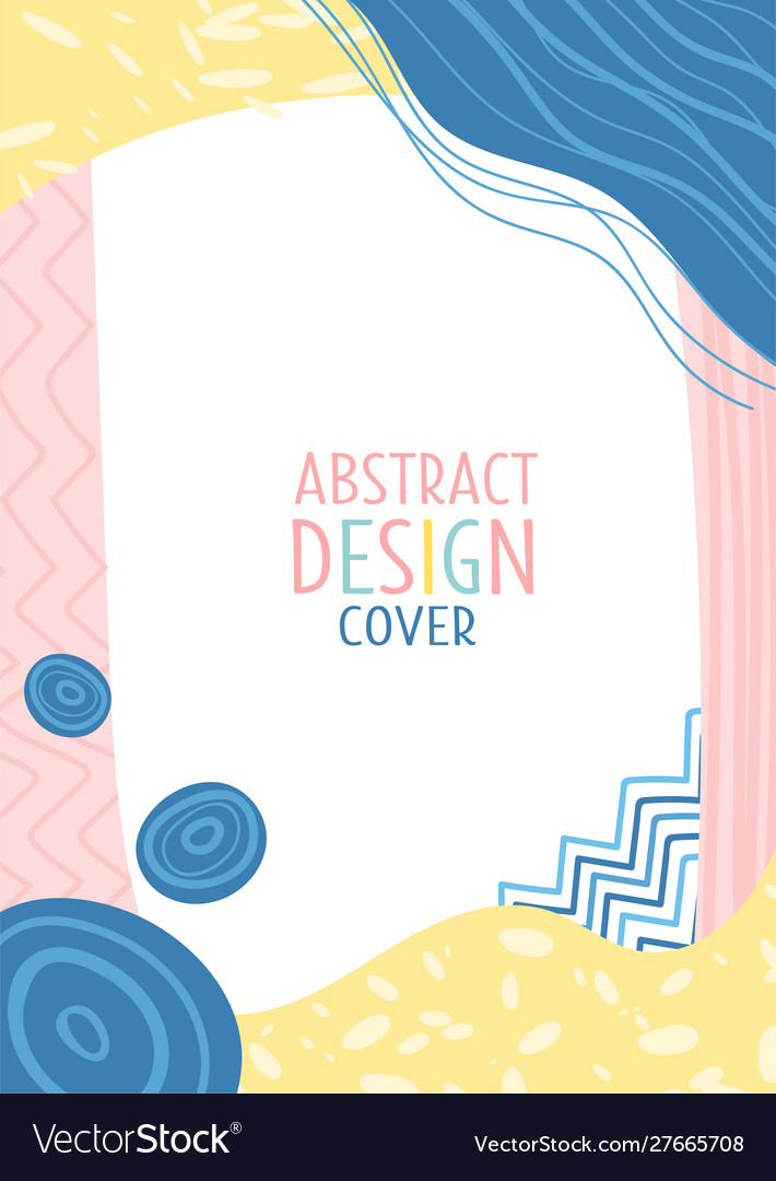 Cute Planner Cards Or Any Cover Abstract Design Vector Image