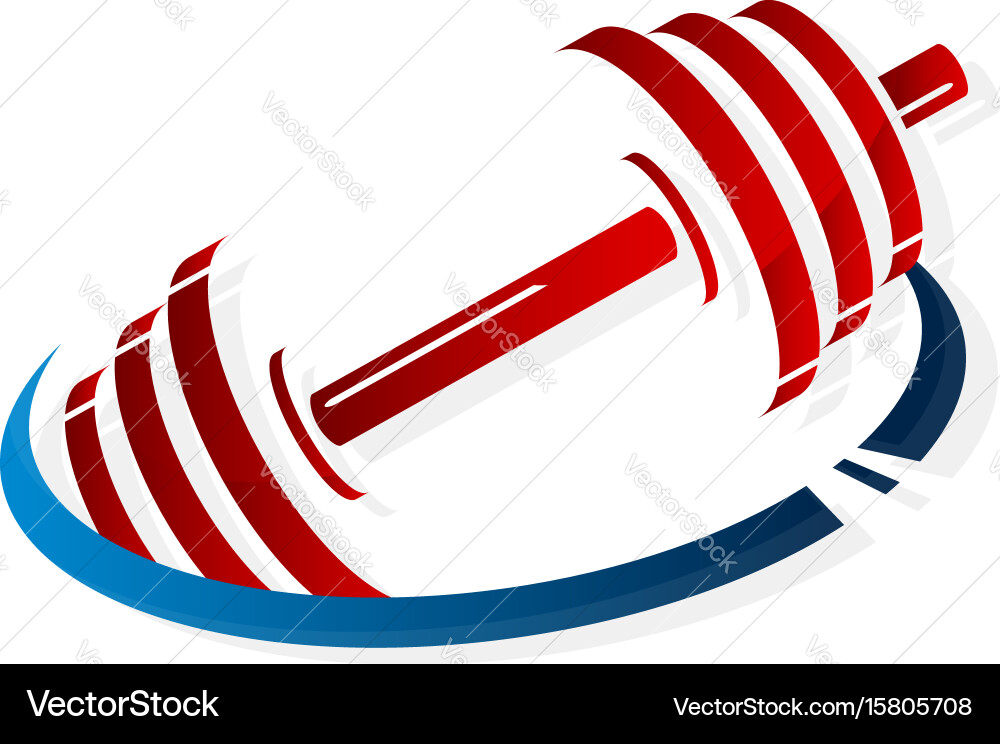 Dumbbell symbol for the gym Royalty Free Vector Image