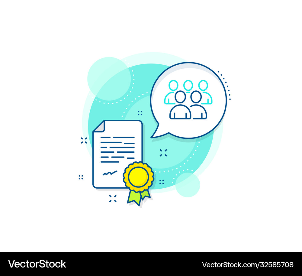 Group line icon business management sign Vector Image