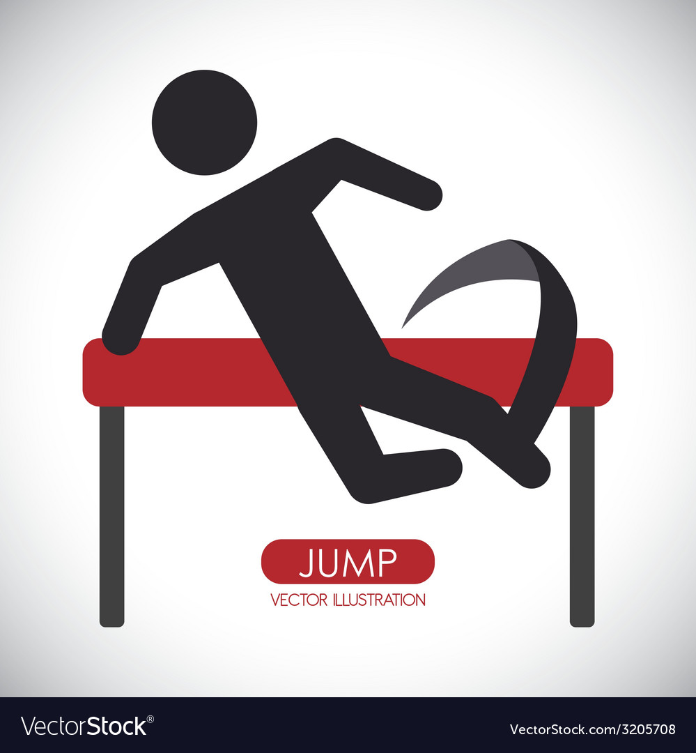 Jump design Royalty Free Vector Image - VectorStock