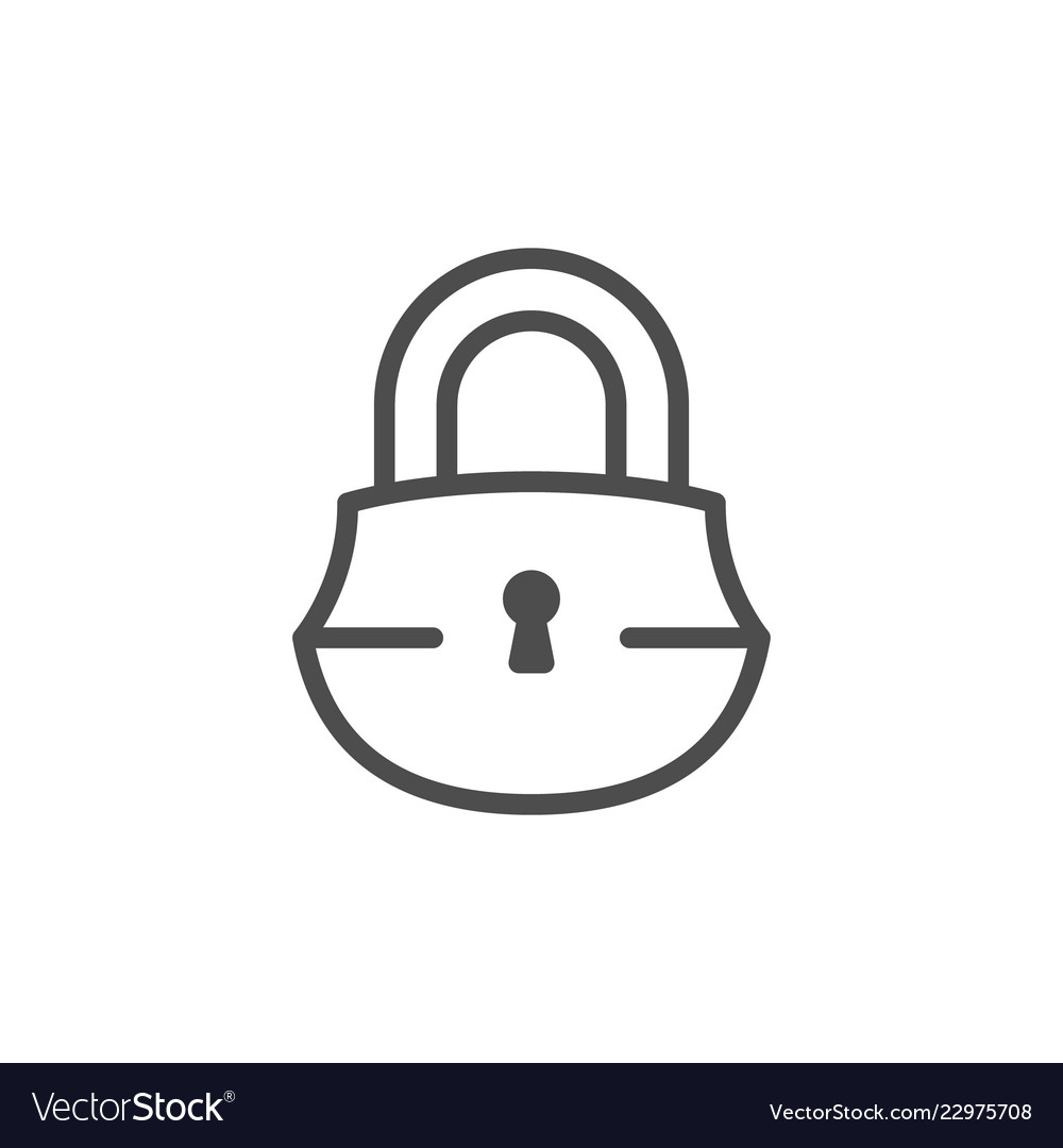 Lock line icon Royalty Free Vector Image - VectorStock