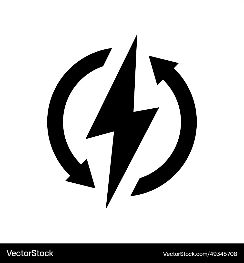 Renewable energy sign electric power Royalty Free Vector