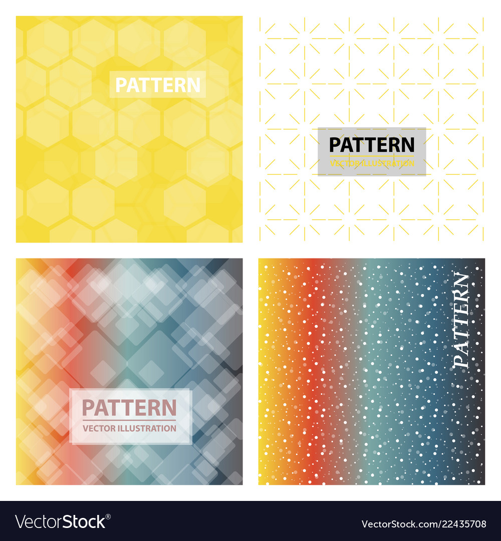 Set abstract stylish pattern stylish pattern Vector Image