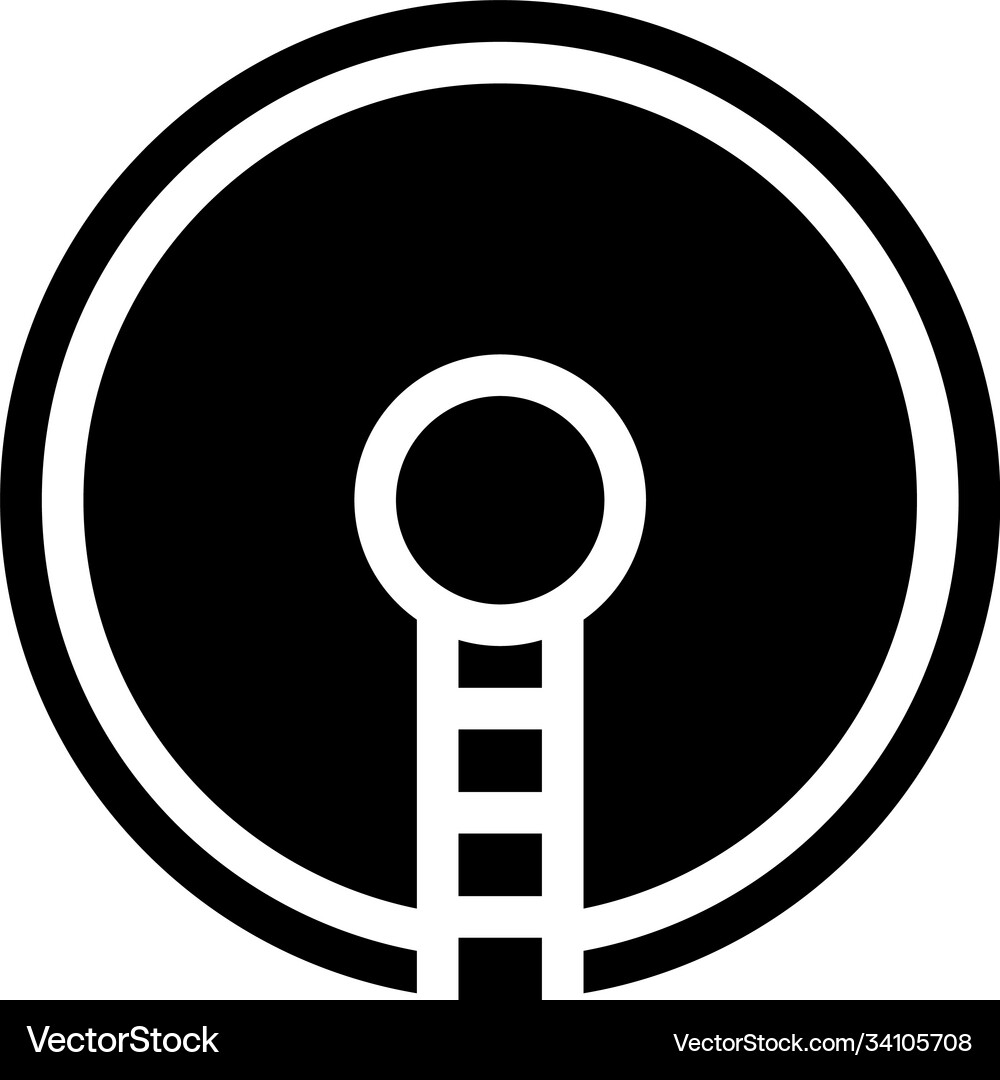 Sewage treatment plant glyph icon Royalty Free Vector Image