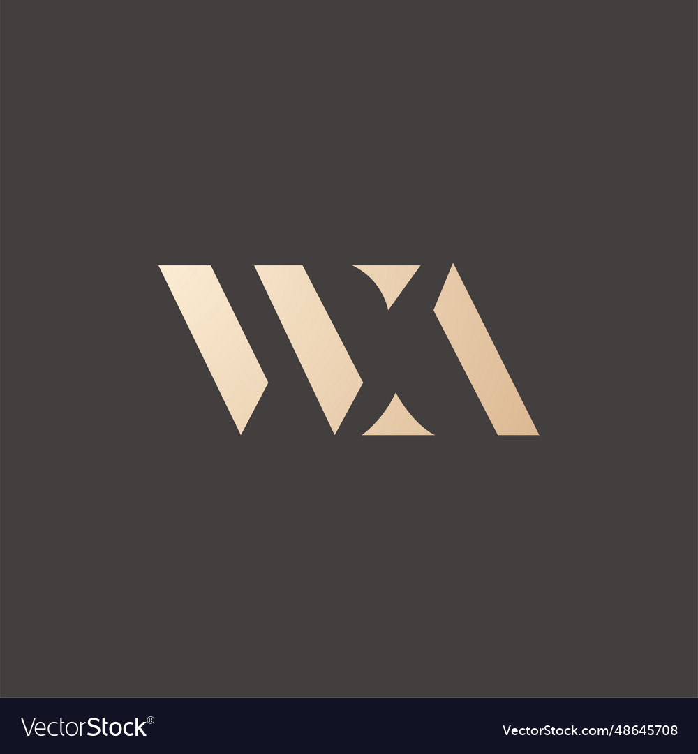 Wa logo design image Royalty Free Vector Image