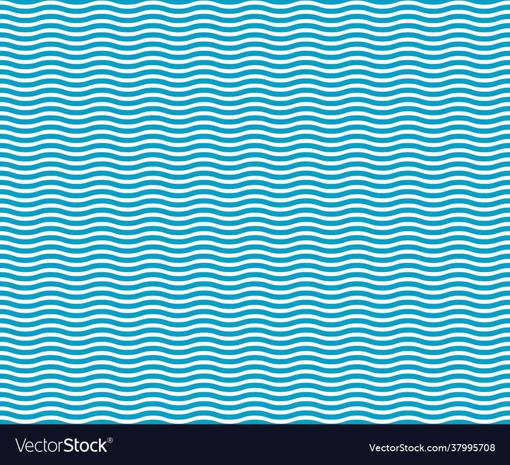 Wave Simple Seamless Wavy Line Smooth Pattern Vector Image
