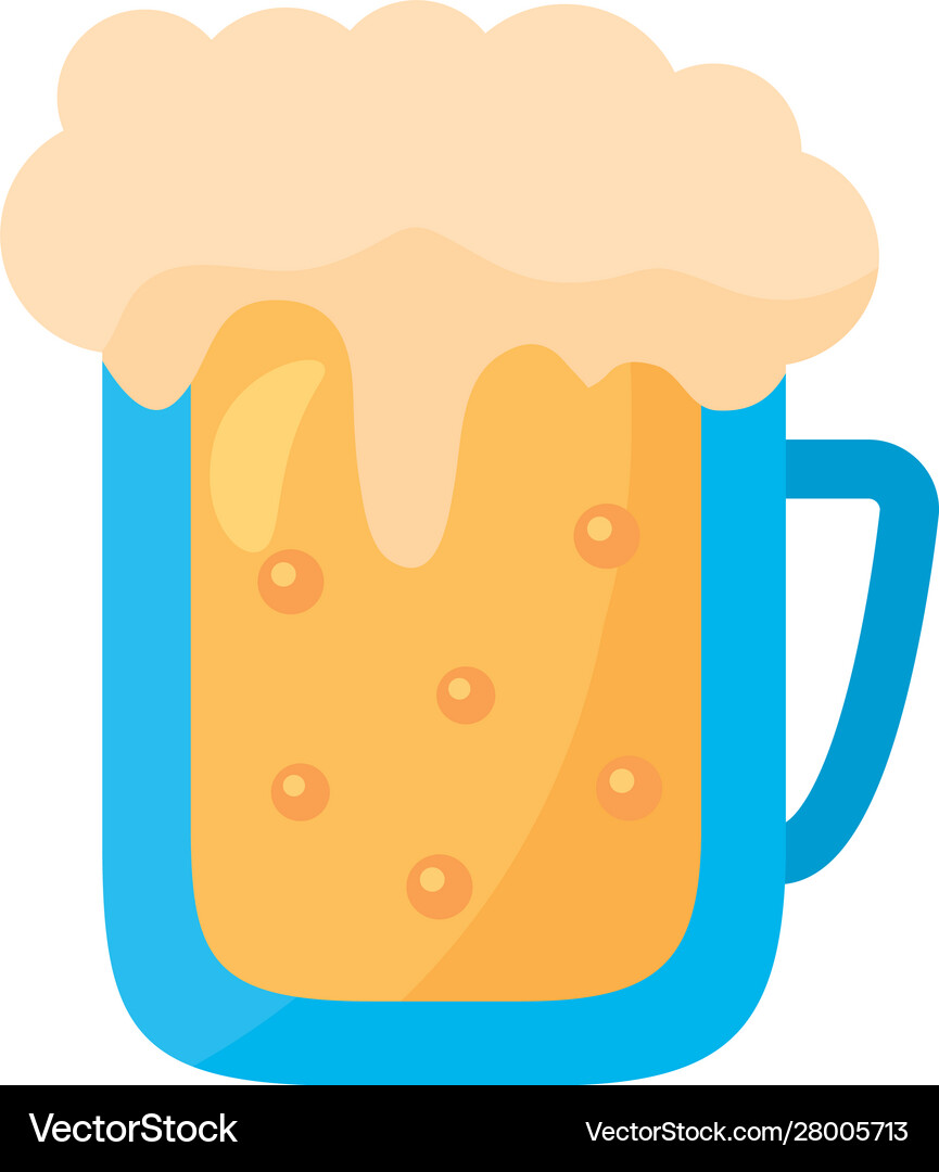 Beer jar glass isolated icon Royalty Free Vector Image