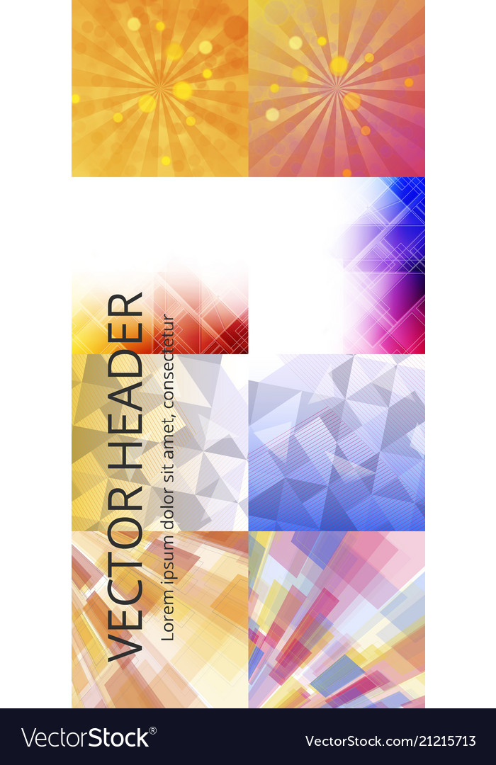 Collection of abstract multicolored backgrounds Vector Image