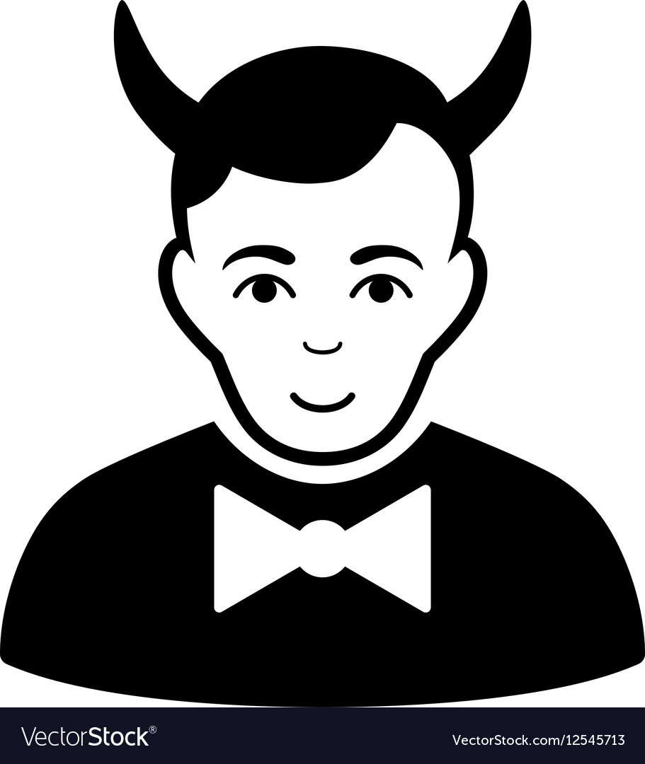 Devil flat icon Royalty Free Vector Image - VectorStock